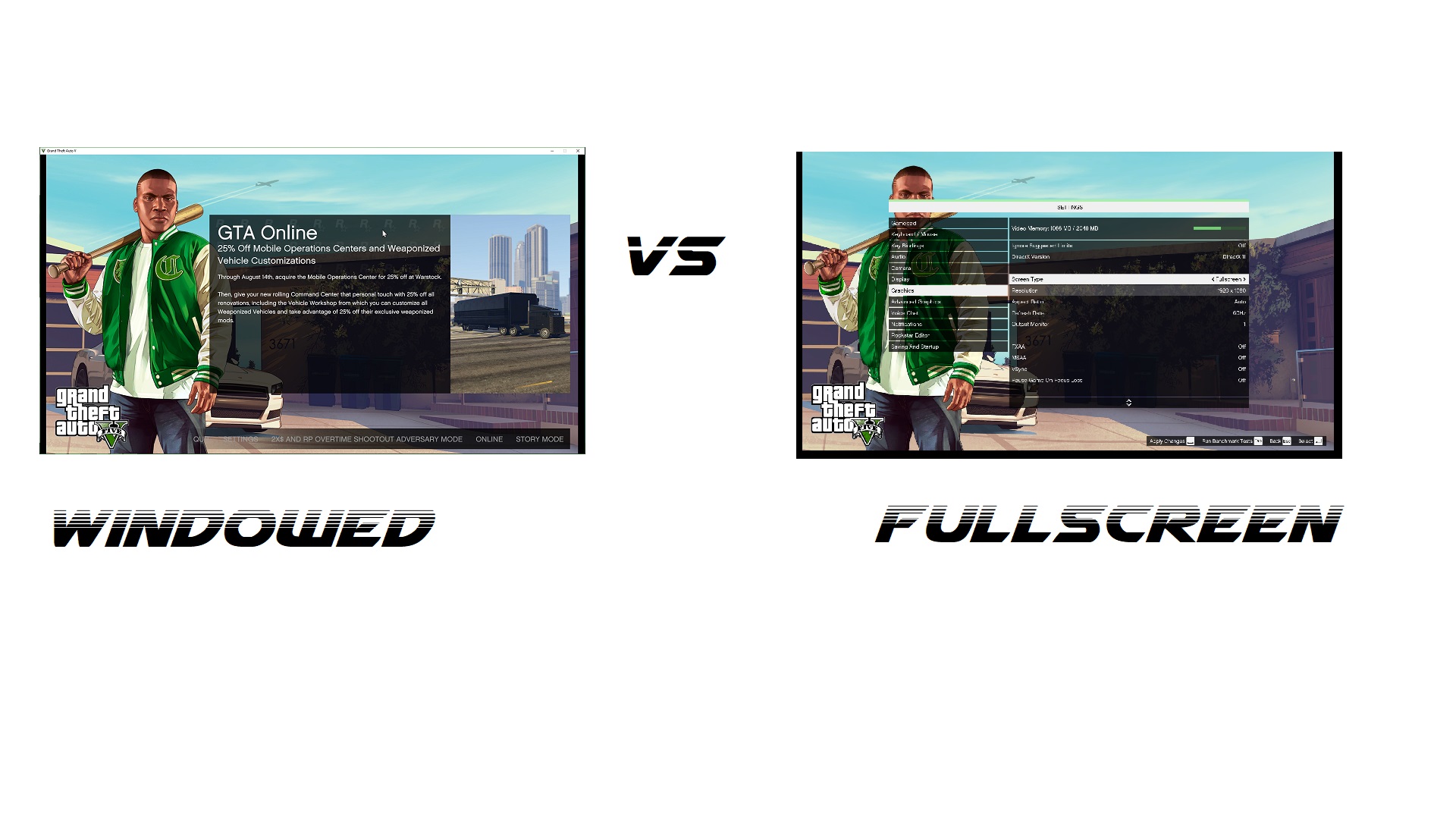 Fullscreen, Windowed in Borderless - kakšna je razlika?