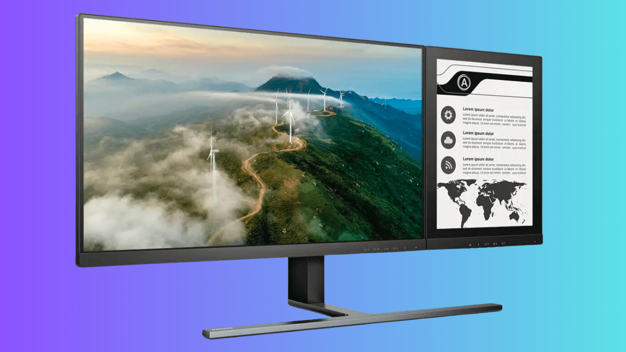 Tale Philipsov monitor ima ob strani pritrjen še e-bralnik